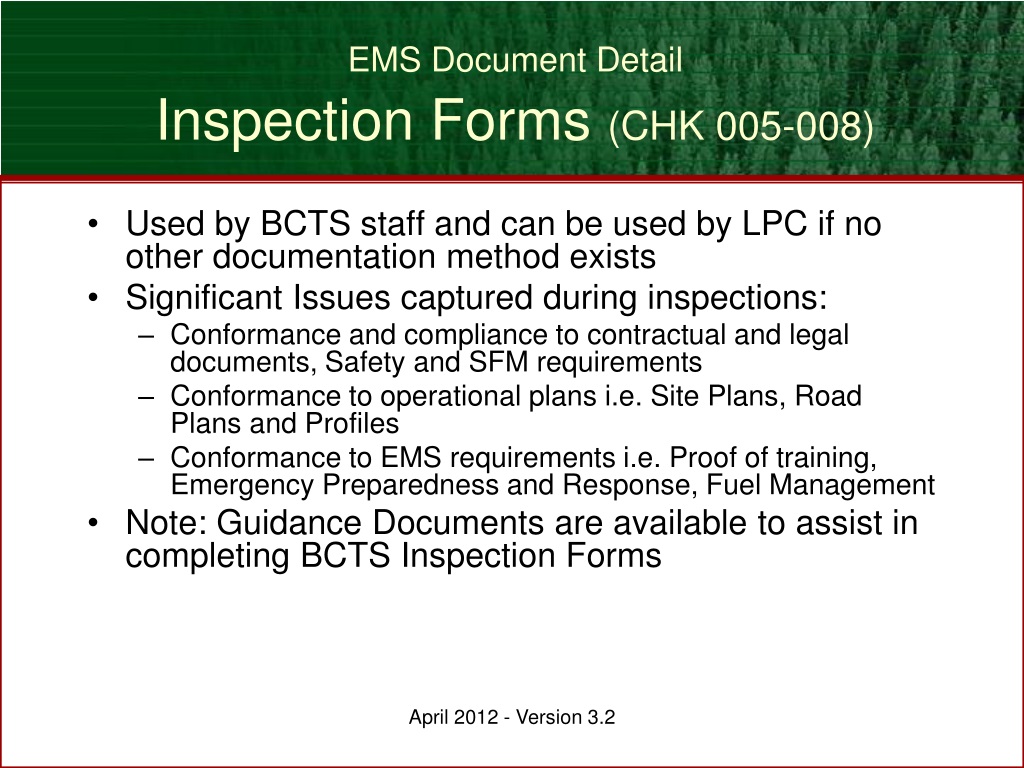 PPT - BC Timber Sales Environmental Management System (EMS) and ...
