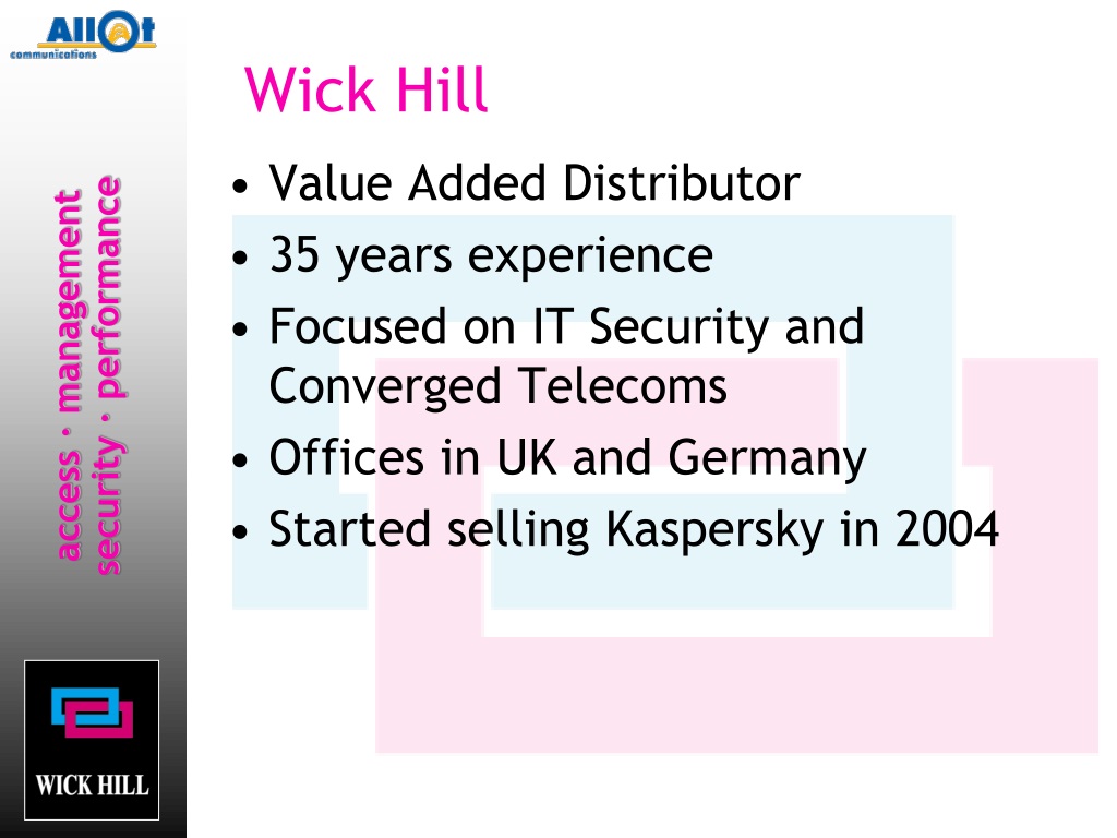 PPT - Partnering with Wick Hill and Kaspersky PowerPoint Presentation ...