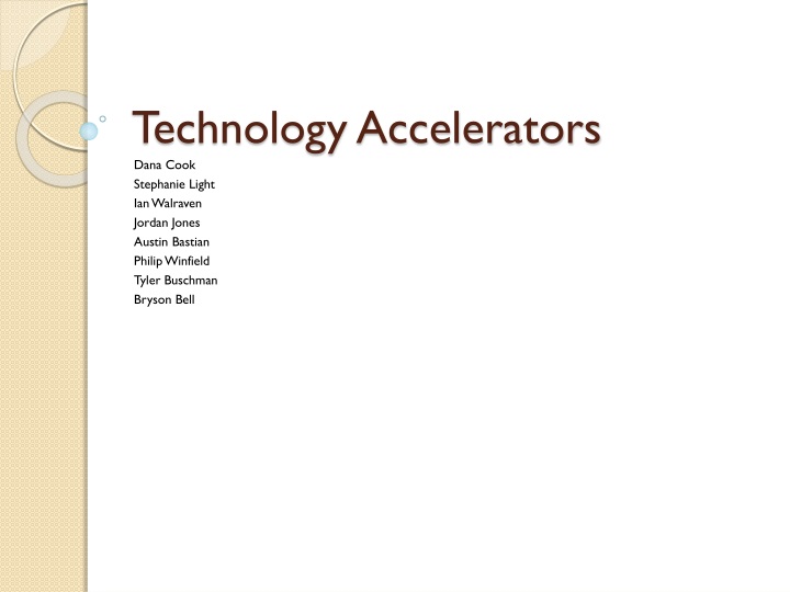 PPT - Technology Accelerators PowerPoint Presentation, free download ...