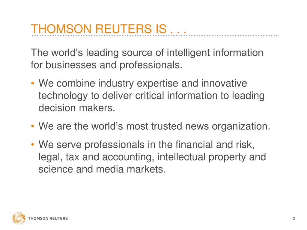 PPT - THOMSON REUTERS 2012 OUR BUSINESS PowerPoint Presentation, free ...