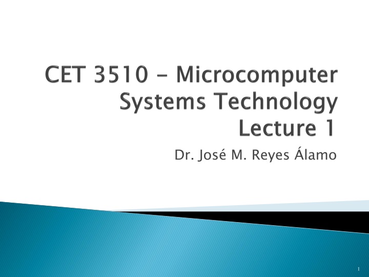 PPT - CET 3510 - Microcomputer Systems Technology Lecture 1 PowerPoint ...