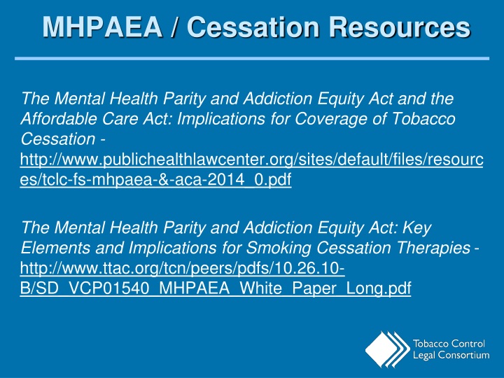 PPT - Mental Health Parity and Addiction Equity Act (MHPAEA) PowerPoint ...