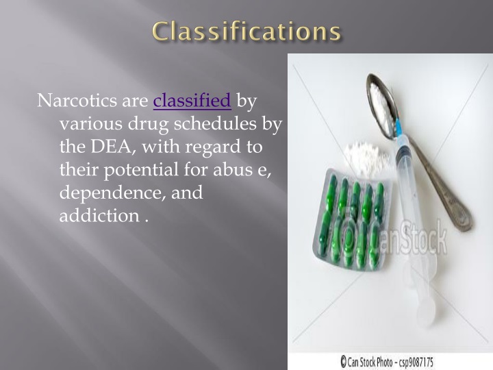 PPT - Narcotics; PowerPoint Presentation - ID:1517364