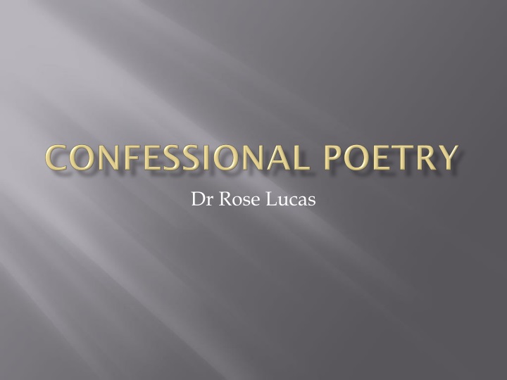 PPT - Confessional Poetry PowerPoint Presentation, free download - ID ...