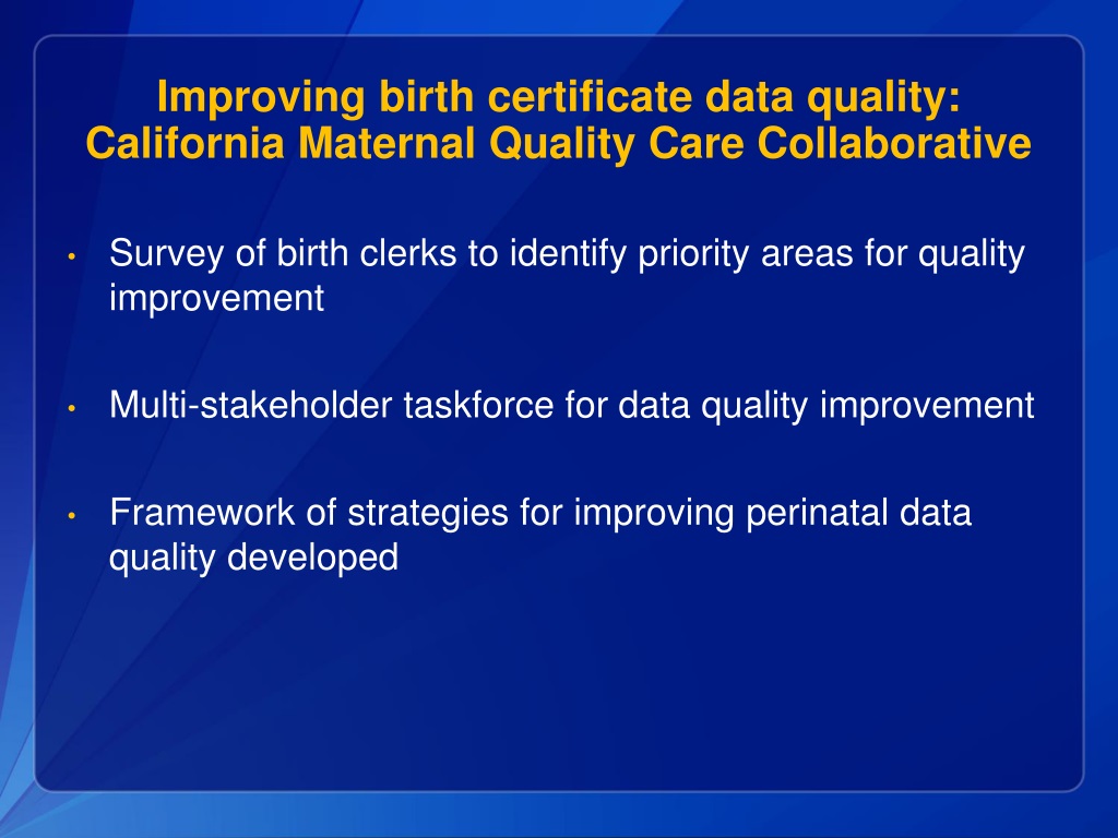 PPT - Reducing Early Elective Deliveries: Perinatal Quality Improvement Collaboratives ...