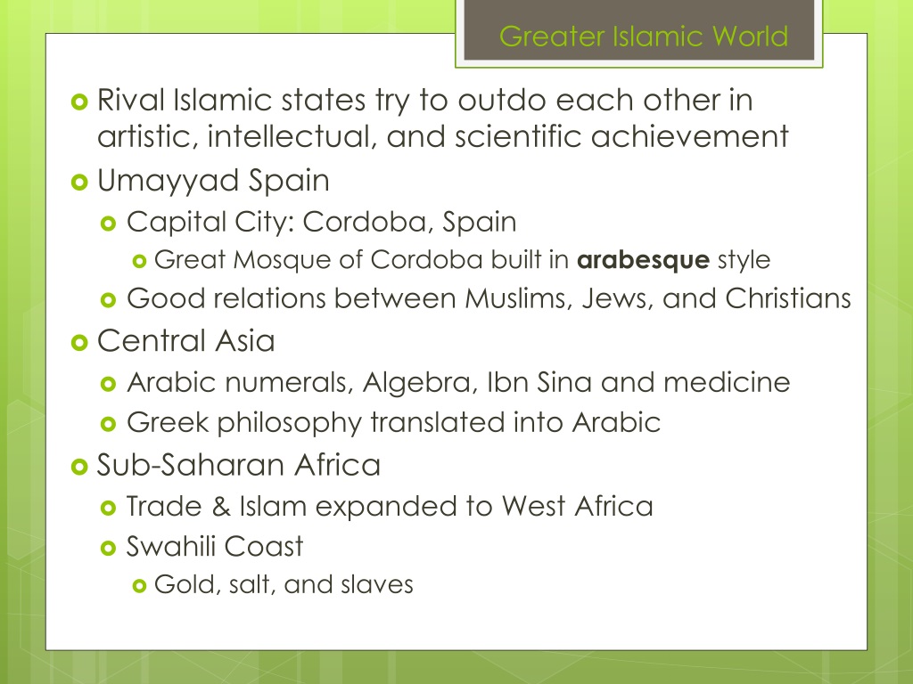 PPT - The Rise of Islam; 600-1200 PowerPoint Presentation, free ...