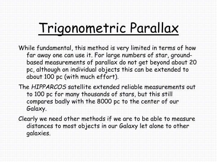 PPT - Measuring Distances PowerPoint Presentation - ID:1522430