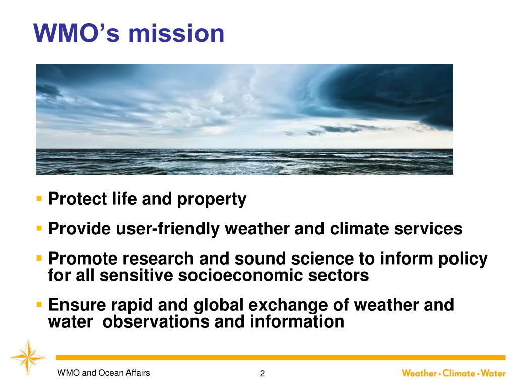 PPT - Oceans in the UN and international arena The role of WMO WSIS ...