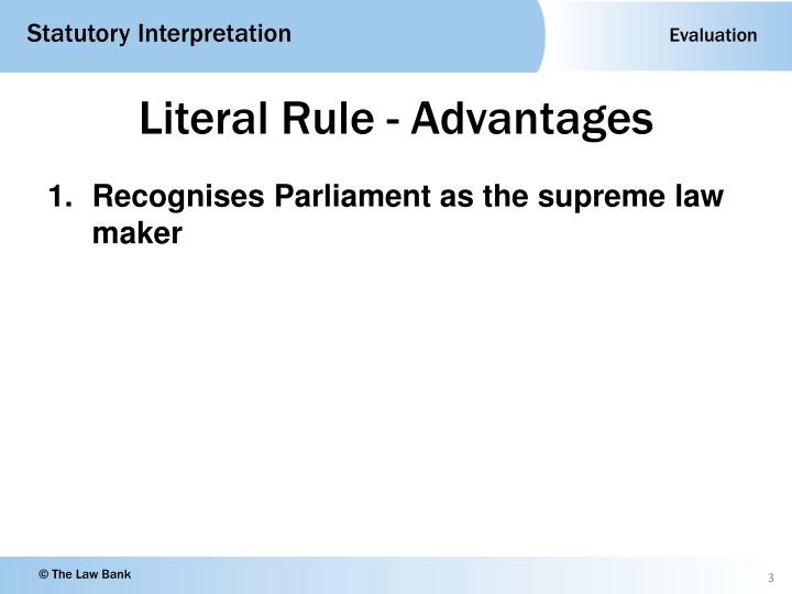 PPT - Statutory Interpretation PowerPoint Presentation - ID:1524108