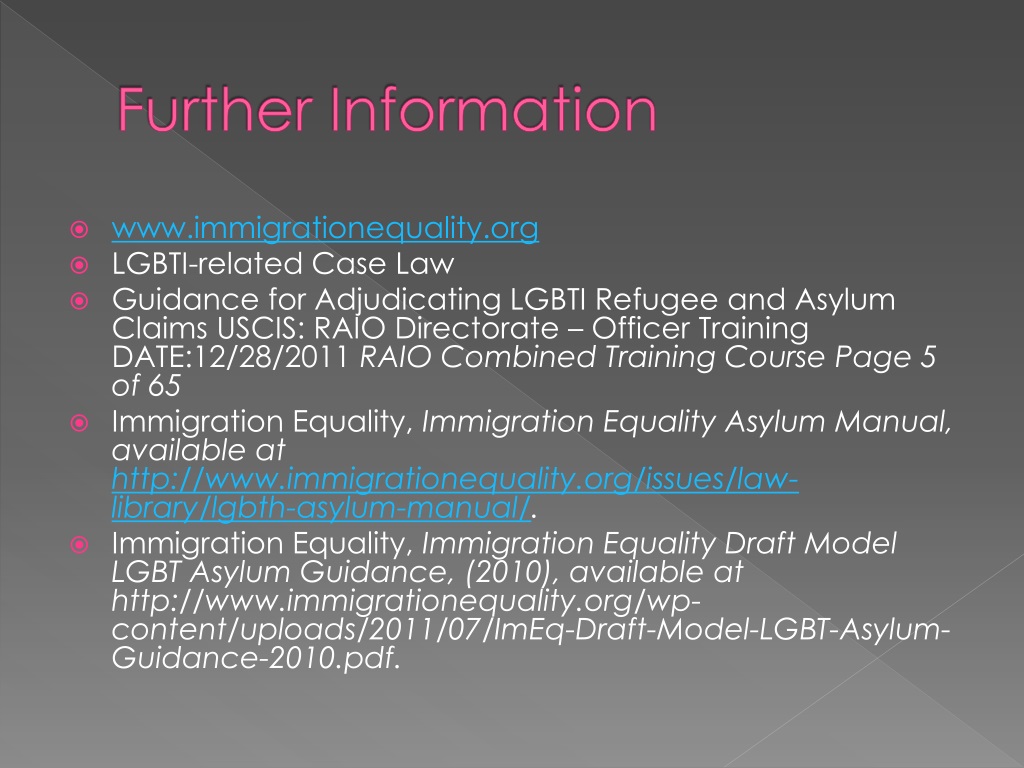 PPT - Immigration Basics and Developments for LGBT Immigrants and ...
