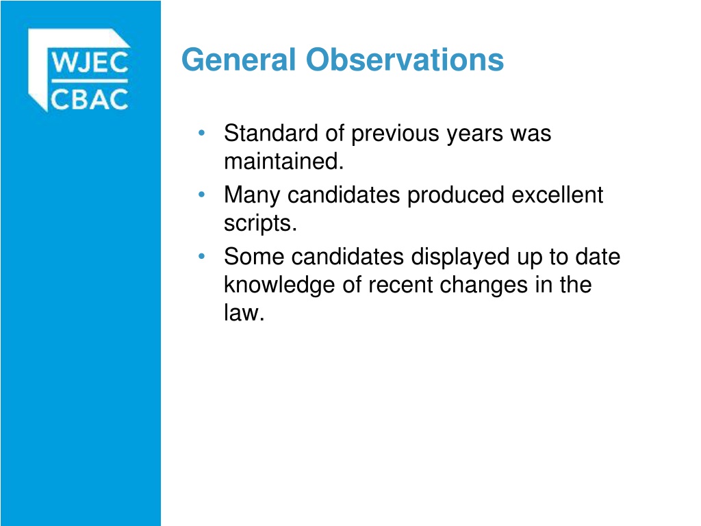 PPT - A2 Law Chief Examiner Professor Iwan Davies Principal Examiner Dr ...