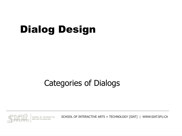 PPT - Dialog Design PowerPoint Presentation, free download - ID:1526788