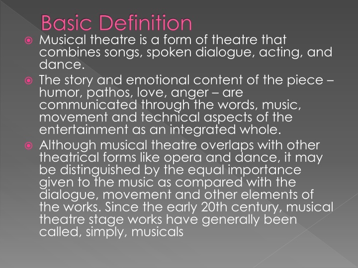 PPT Musical Theatre PowerPoint Presentation ID 1527099