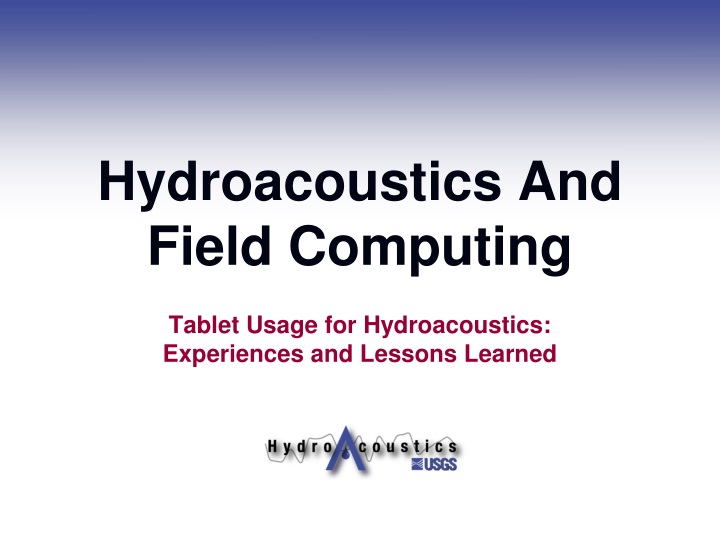 PPT - Hydroacoustics And Field Computing PowerPoint Presentation, free ...