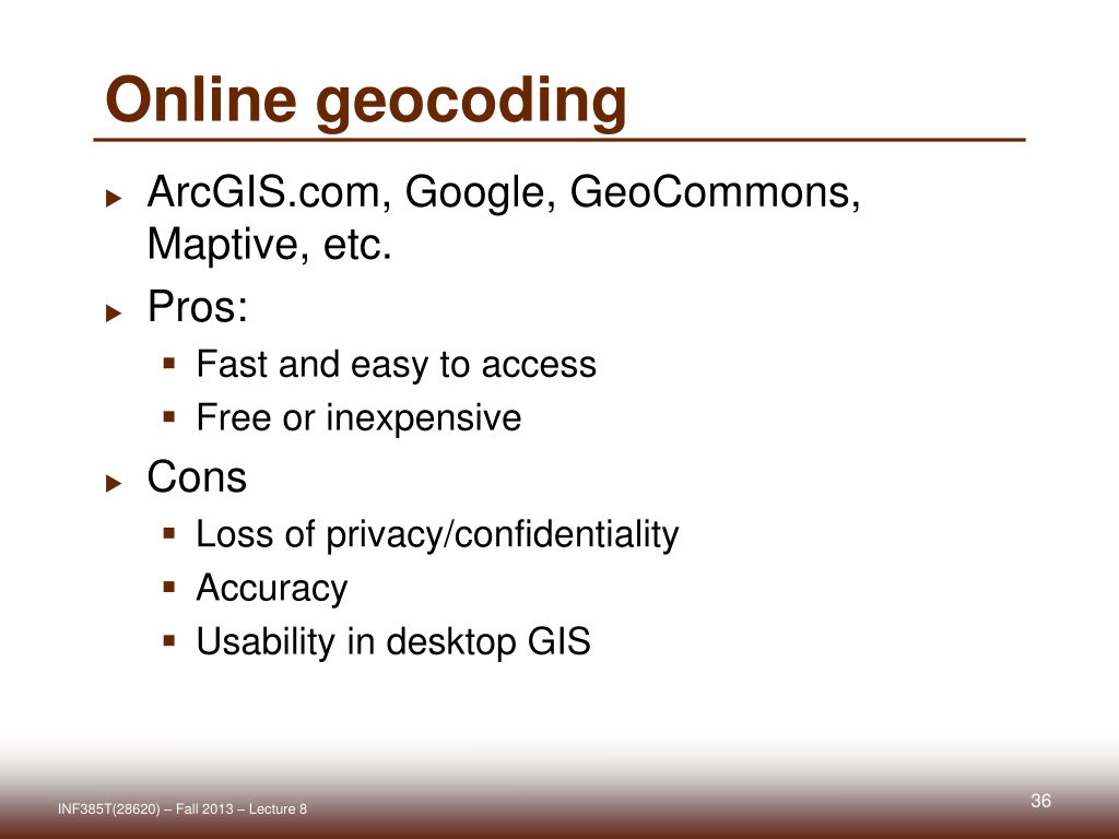 PPT - Geocoding Overview: Techniques and Applications in Geographic ...