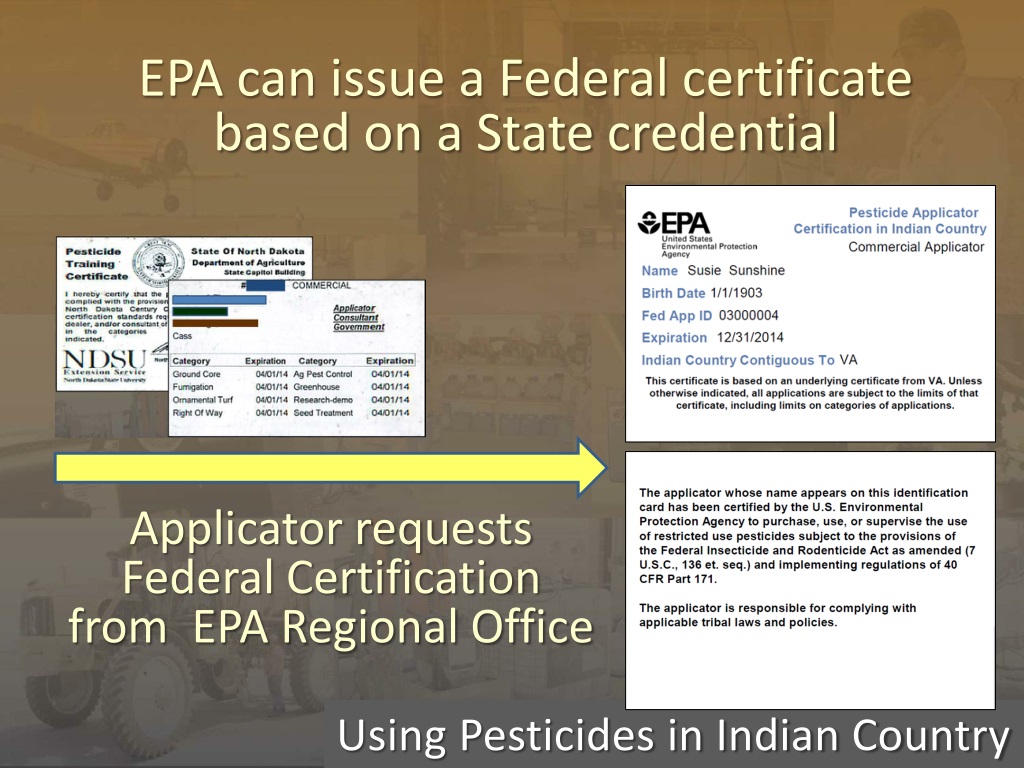 PPT - Using Pesticides in Indian Country and the EPA’s Federal ...