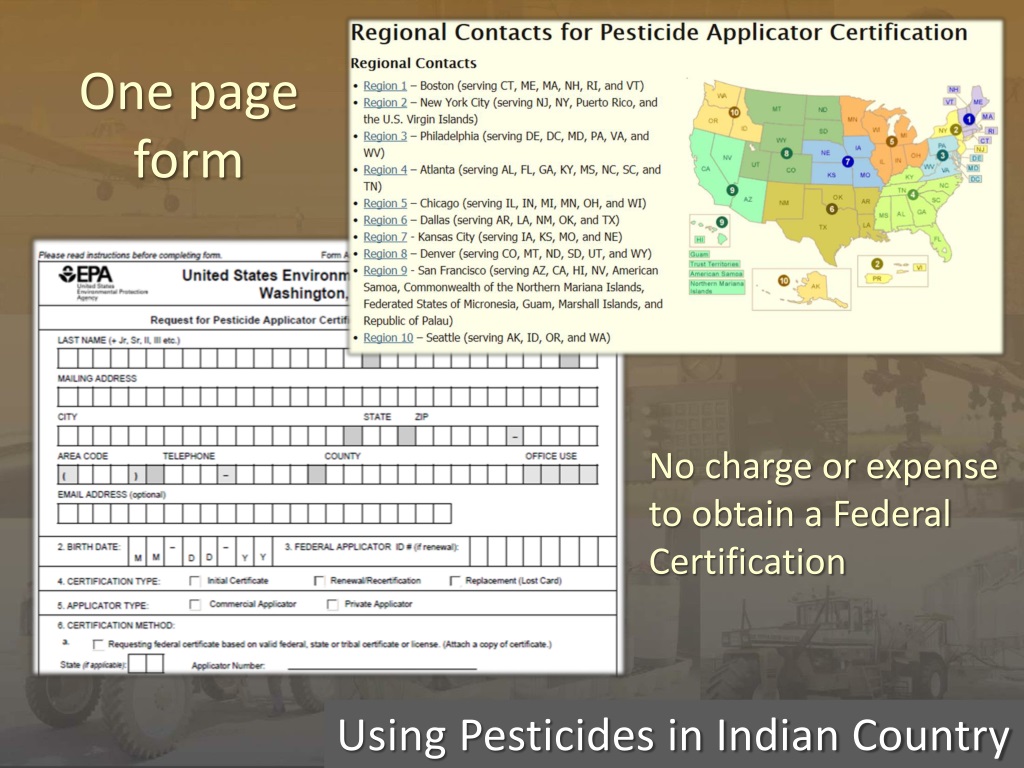 PPT - Using Pesticides in Indian Country and the EPA’s Federal ...