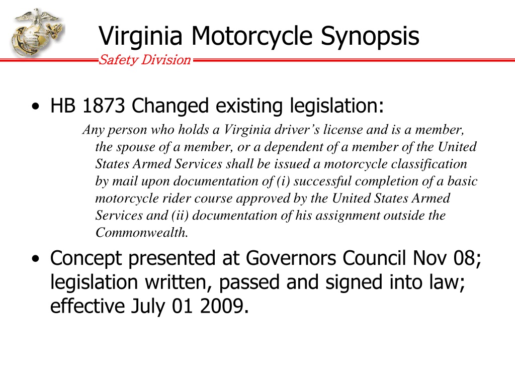 PPT - Motorcycle License Endorsements for the Military PowerPoint ...