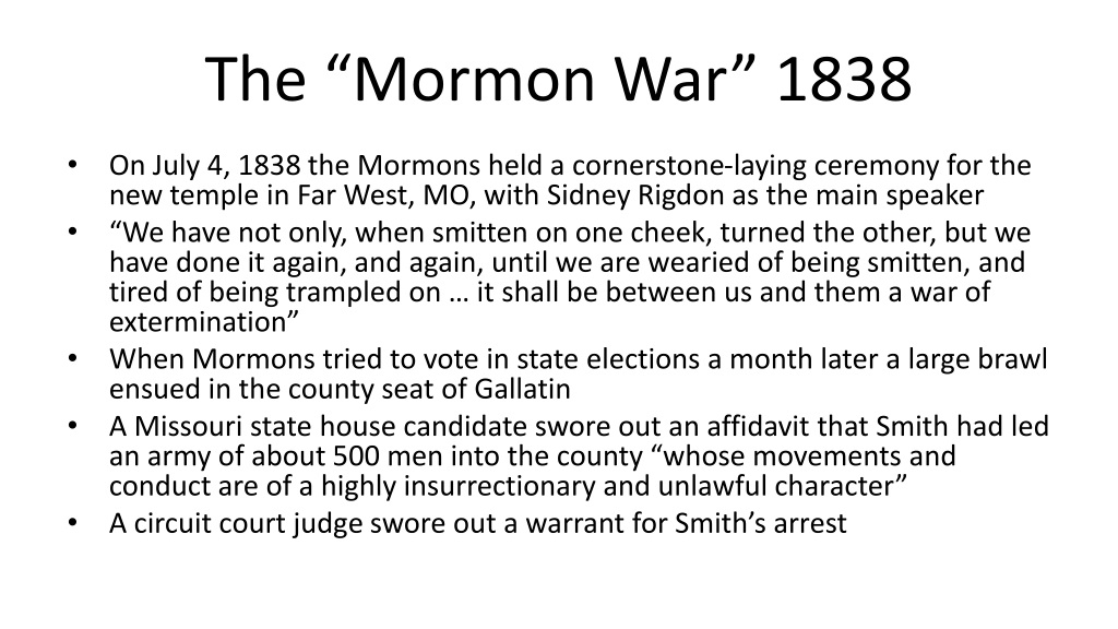 PPT - Selected Brief History of the Church of Jesus Christ of Latter ...