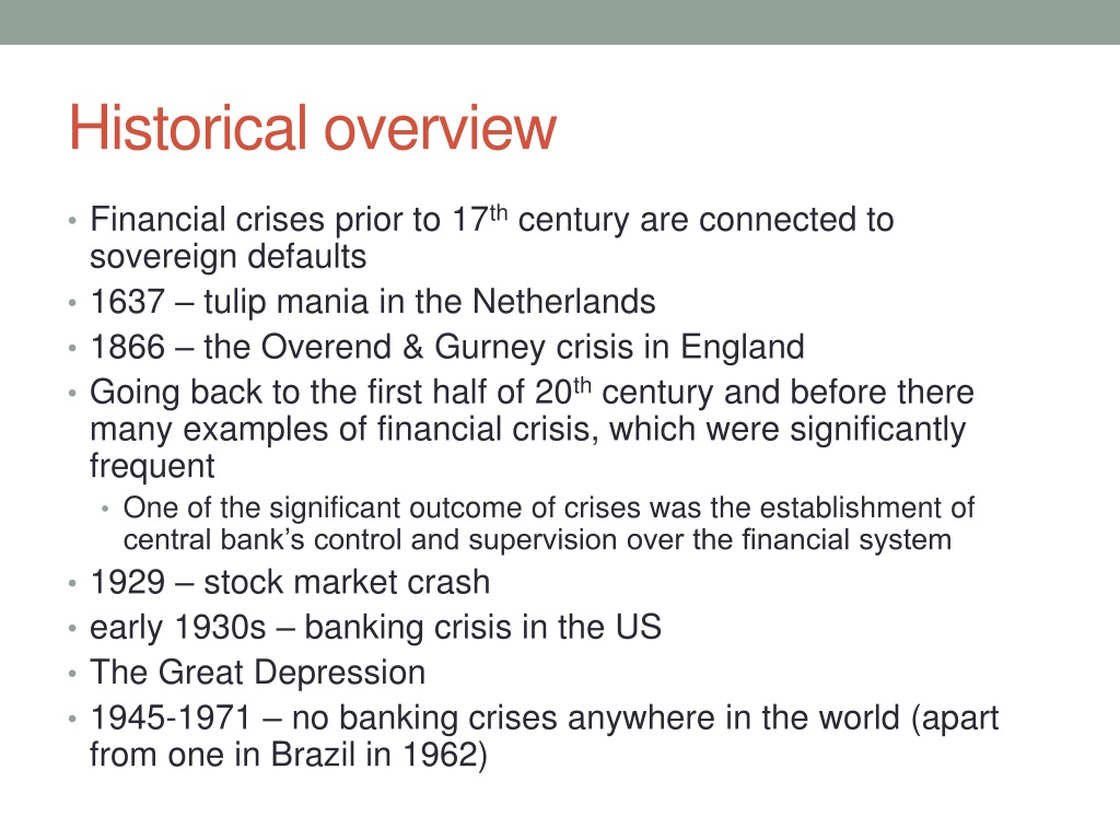 PPT - financial crises and its impact on the financial syste m ...