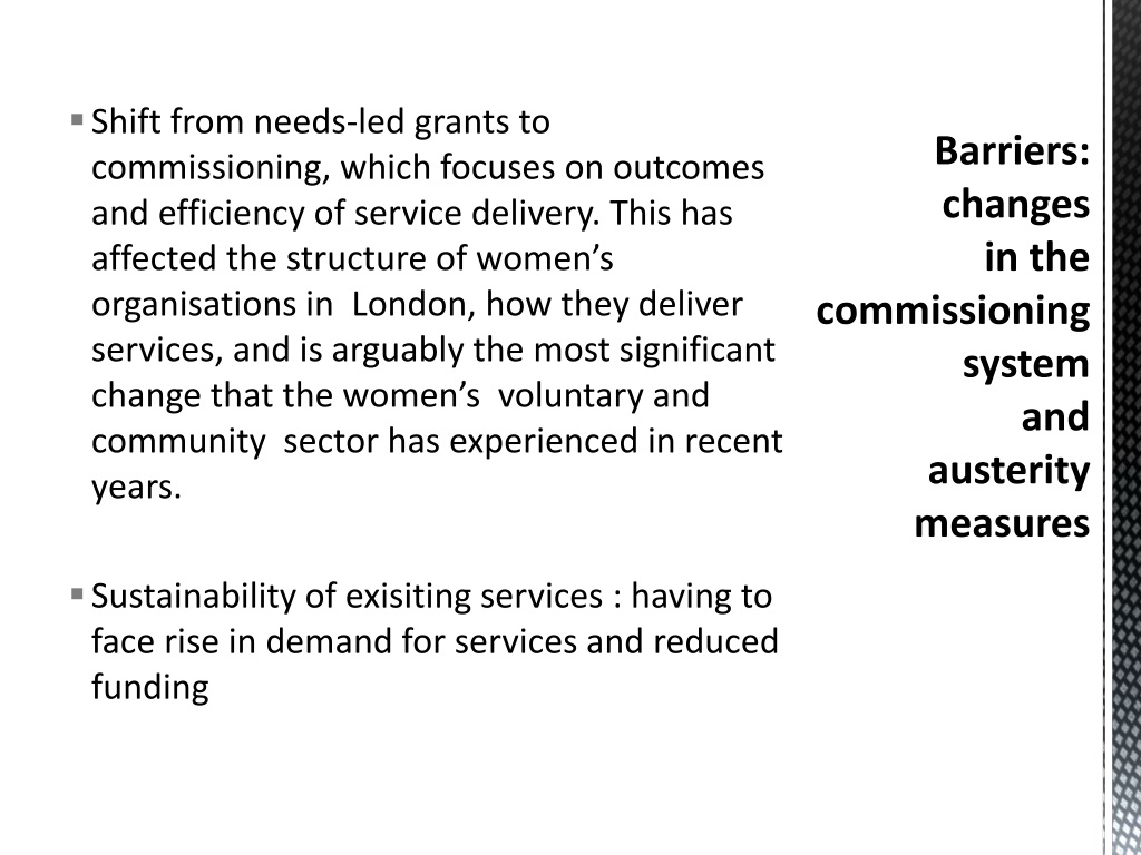 PPT - Intersectionality in the women’s sector : looking at BME women’s ...