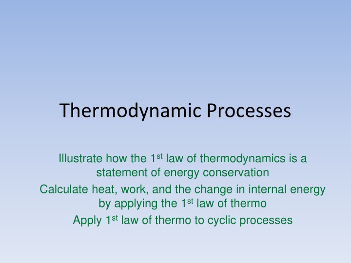 PPT - Thermodynamic Processes PowerPoint Presentation, free download ...