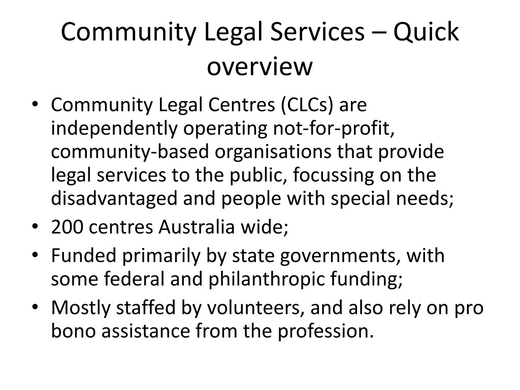 PPT - ST KILDA LEGAL SERVICE Law in the community PowerPoint ...