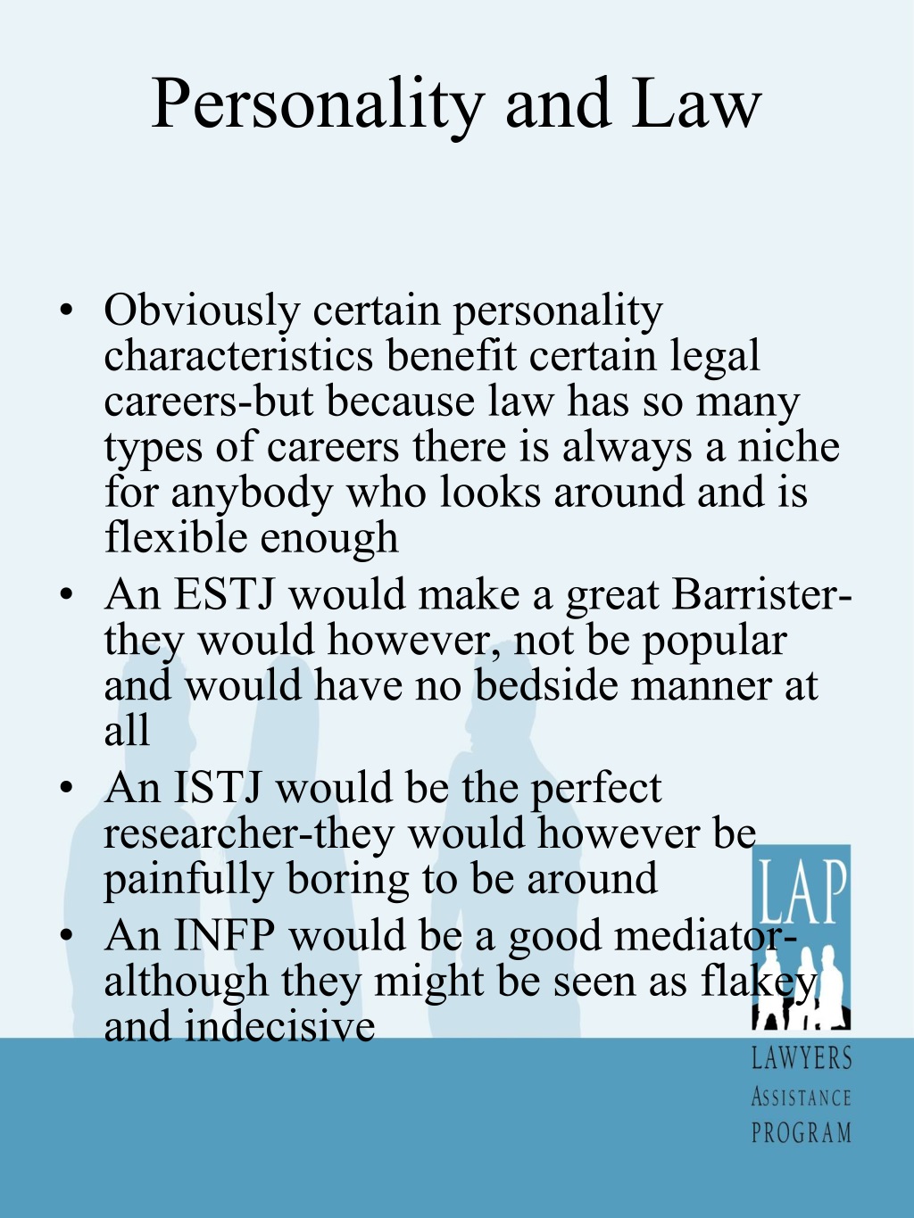 PPT - Personality and Your Legal Career PowerPoint Presentation, free ...