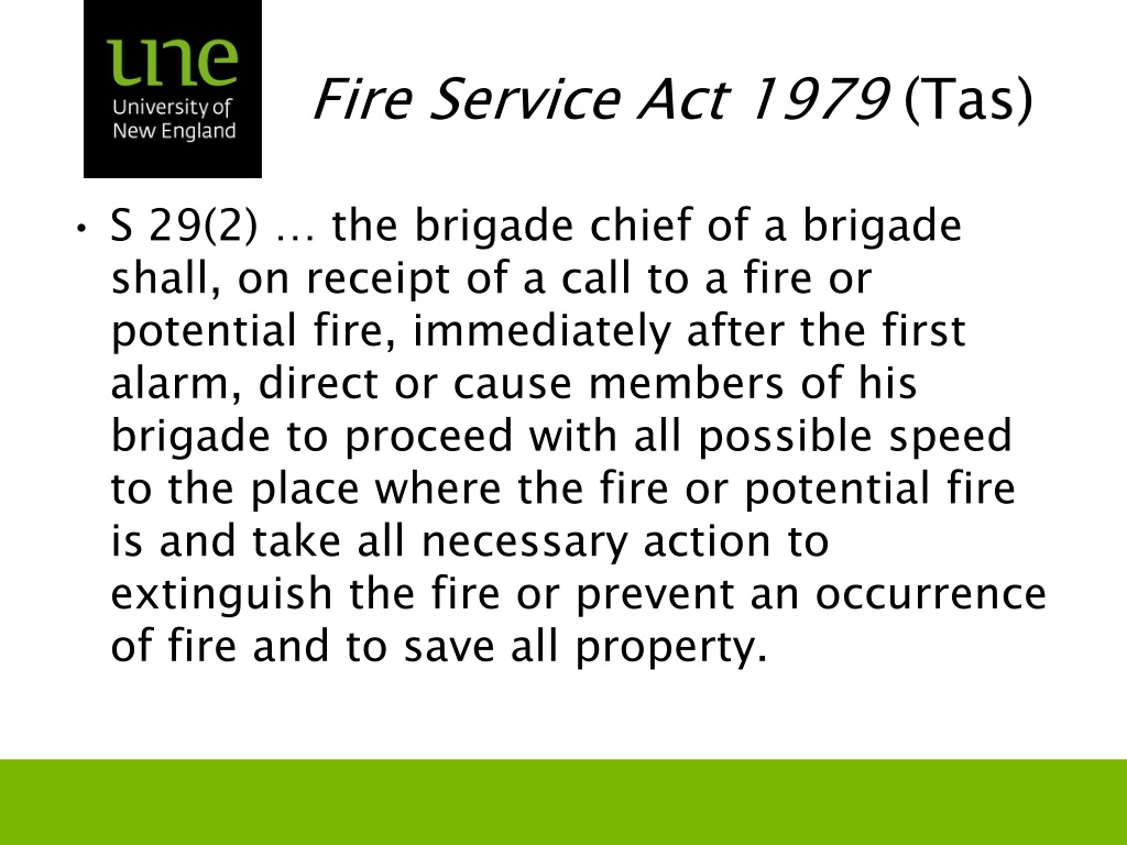 PPT - Legal issues for Tasmania Fire Service and Tasmania Police ...