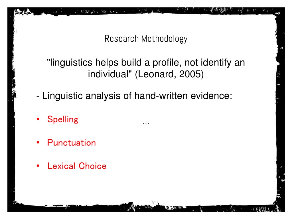 PPT - A Forensic Linguistics Case Study of the Mystery of the Golden ...
