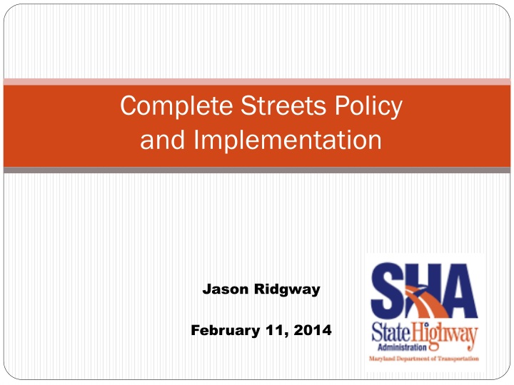 PPT - Complete Streets Policy and Implementation PowerPoint ...