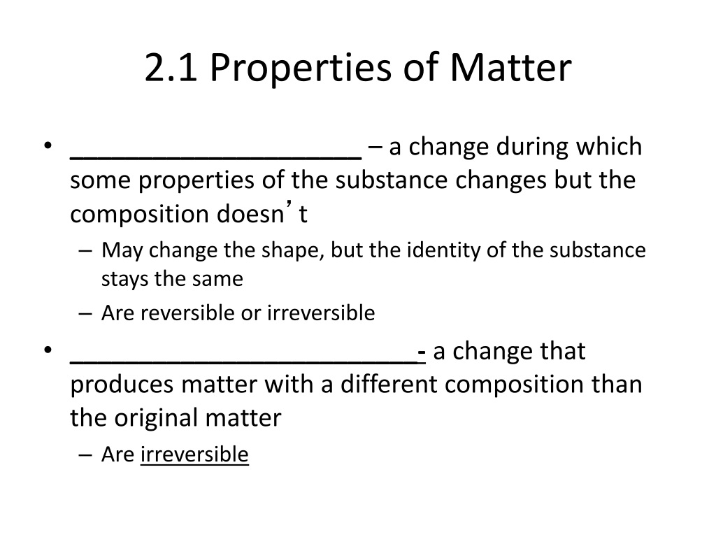 PPT - 2.1 Properties of Matter PowerPoint Presentation, free download ... PPT - 2.1 Properties of Matter PowerPoint Presentation, free download ...