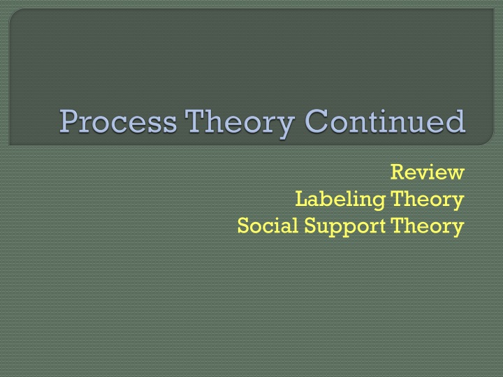PPT - Process Theory Continued PowerPoint Presentation, free download ...