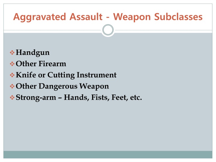 PPT - Classifying and Scoring Part I Offenses in UCR PowerPoint ...