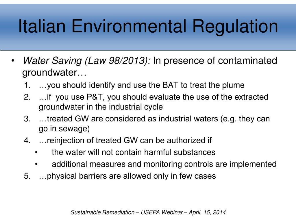 PPT - Insight on themes for upcoming Sustainable Remediation Conference: Agenda and Host Country ...