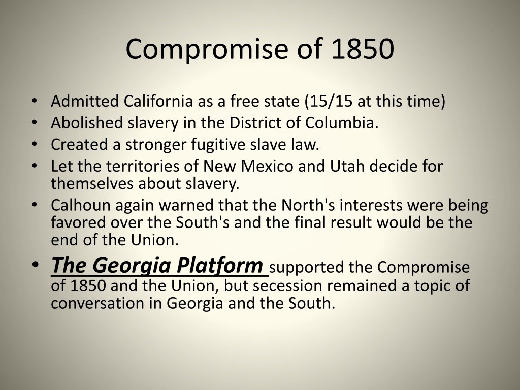PPT - The Road to Disunion 1780-1860 PowerPoint Presentation, free ...