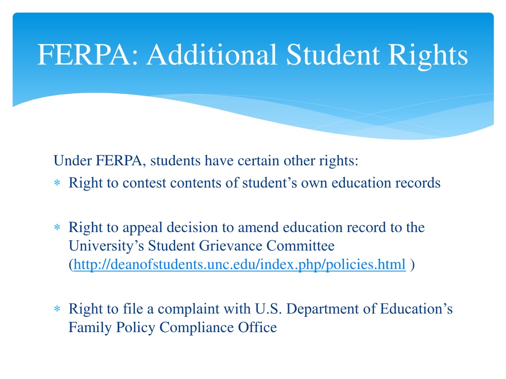 PPT - The Family Educational Rights and Privacy Act (FERPA) PowerPoint ...