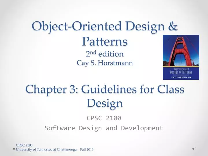PPT - Object-Oriented Design & Patterns 2 nd edition Cay S. Horstmann ...