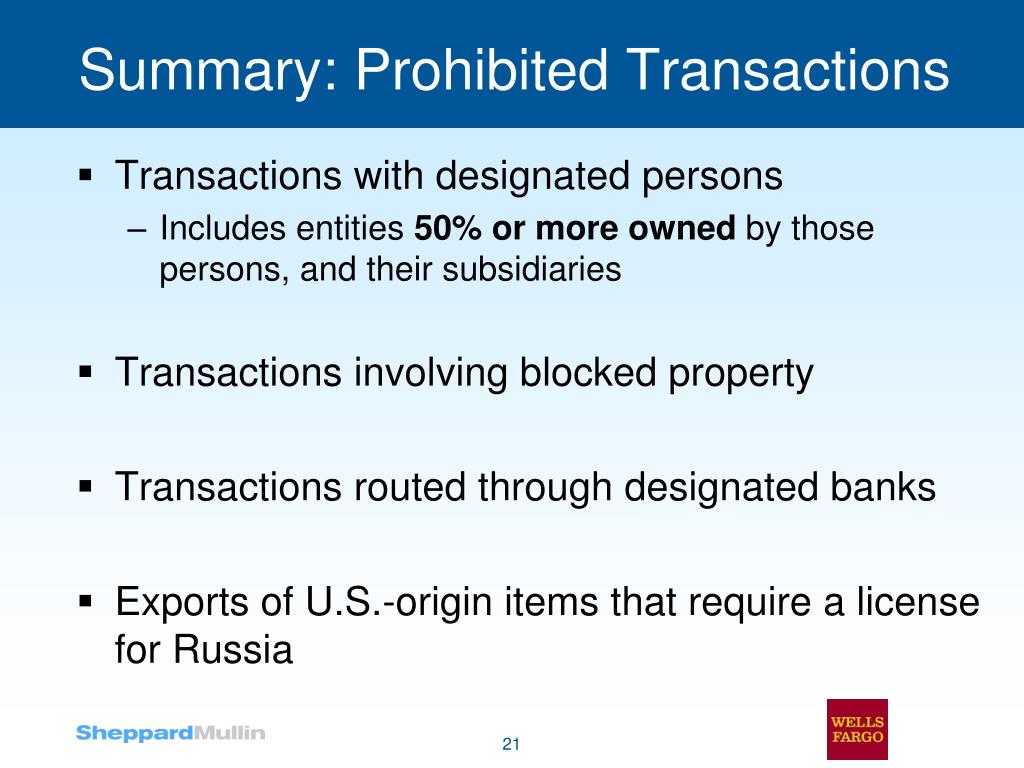 Ppt U S Sanctions On Russia Overview And Compliance Guidance