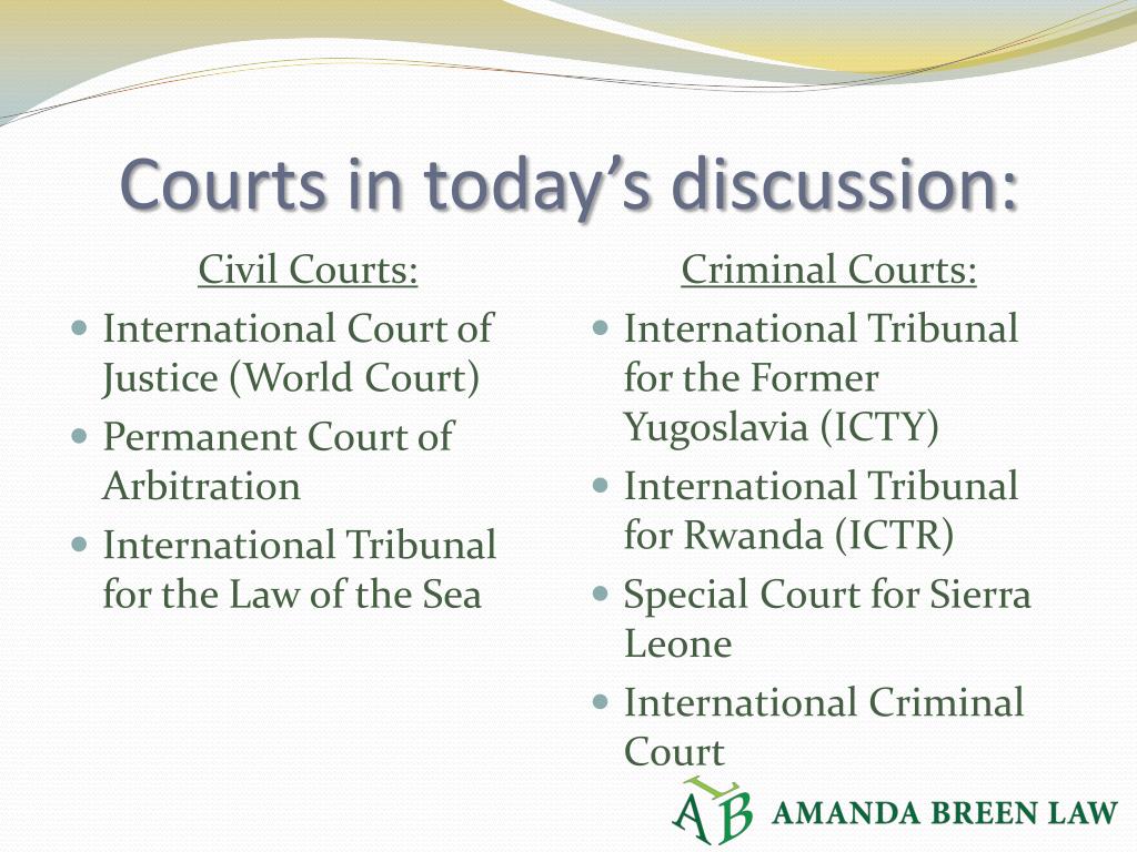 PPT - International Courts & Tribunals: An Overview PowerPoint ...