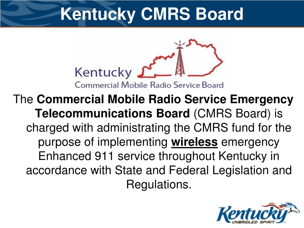 PPT - Commercial Mobile Radio Service Emergency Telecommunications ...