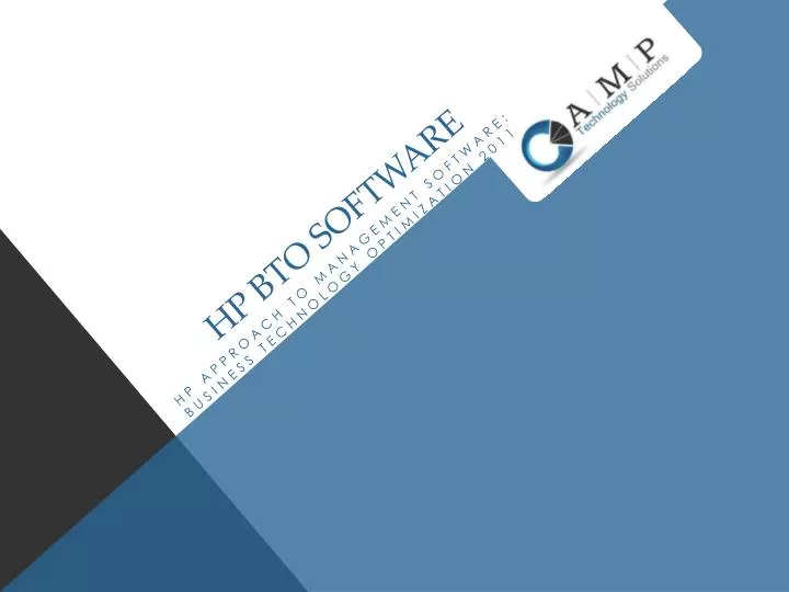 PPT - HP BTO Software PowerPoint Presentation, free download - ID:1537017