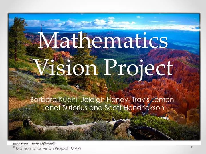 PPT - Mathematics Vision Project PowerPoint Presentation, free download ...