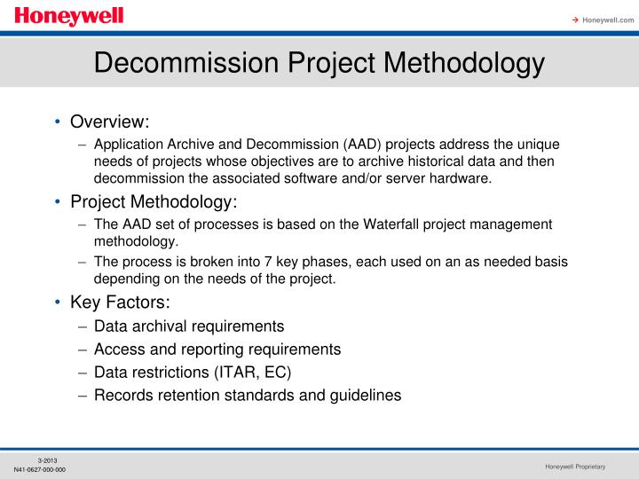 PPT - Honeywell Aerospace: Decommissioning Process PowerPoint ...