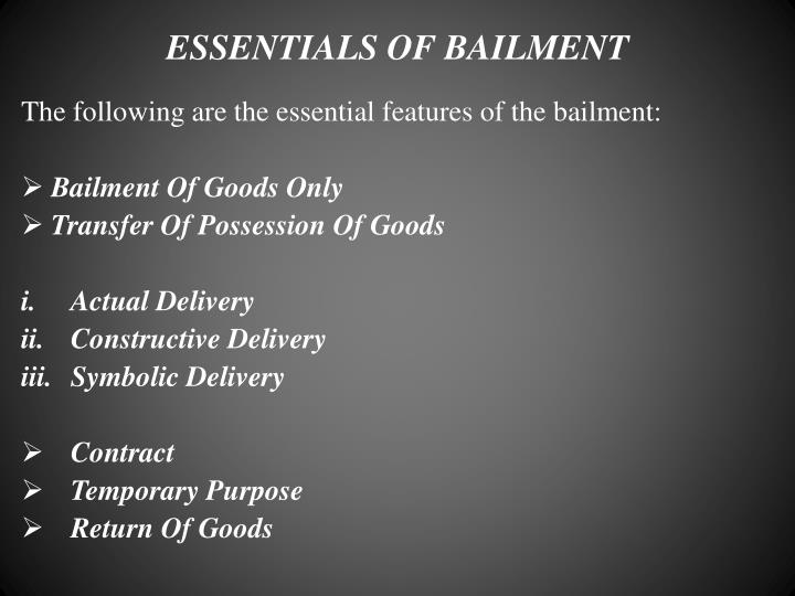PPT - CONTRACTS OF BAILMENT & PLEDGE PowerPoint Presentation - ID:1537595
