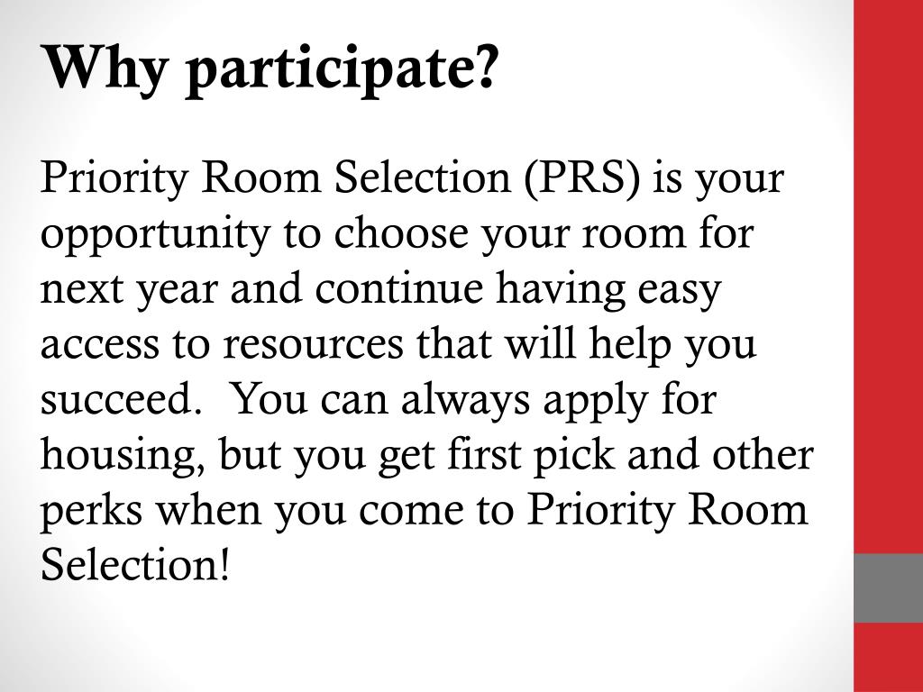 PPT - Priority Room Selection 2012-2013 UNLV Housing & Residential Life ...