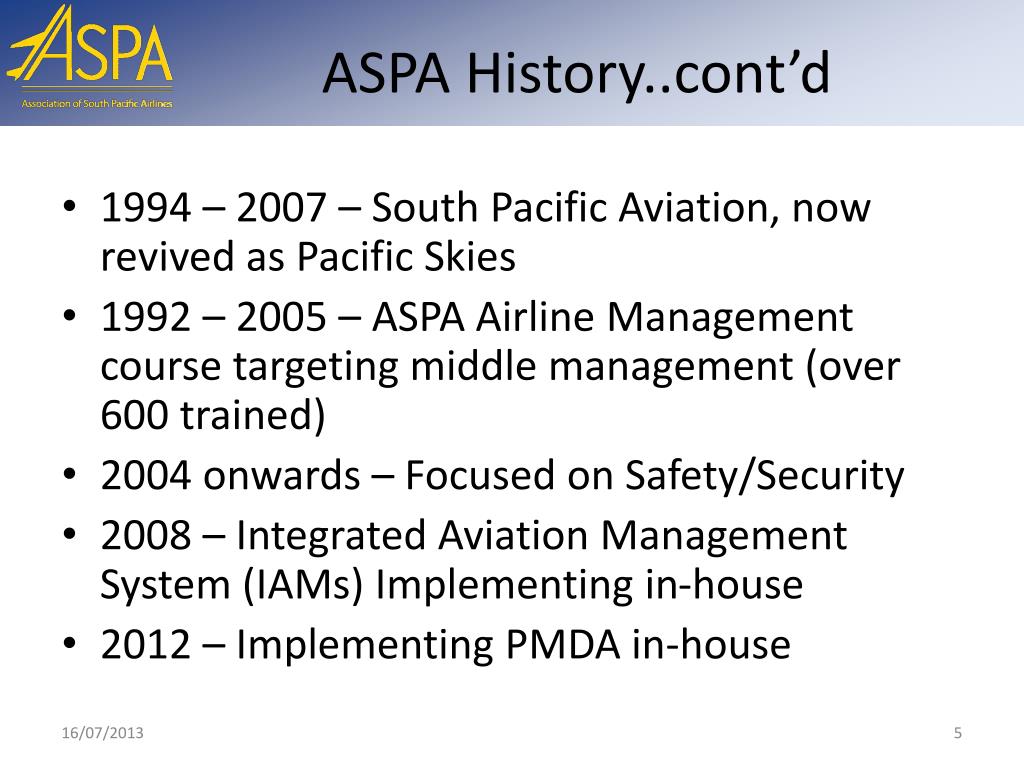 PPT - 58 th General ASPA Session 18 th – 19 th July, 2013 Tanoa ...