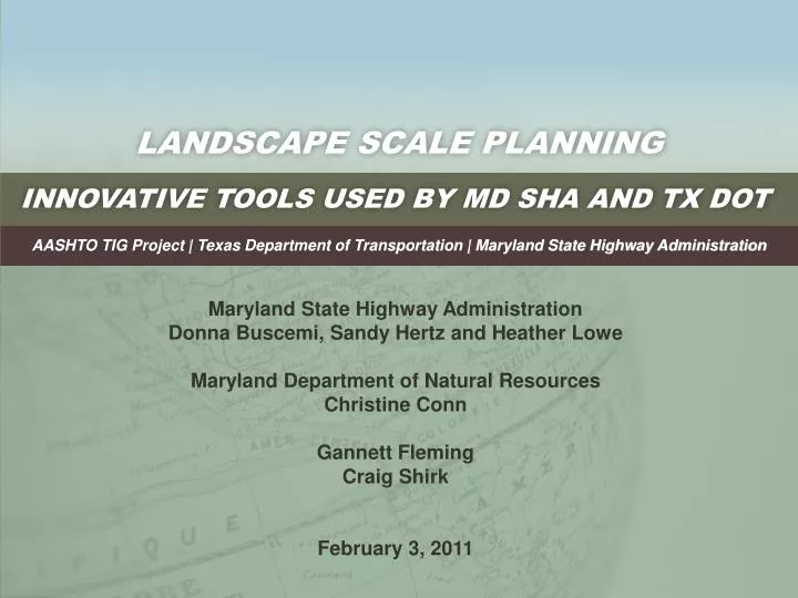 PPT - Landscape Scale Planning PowerPoint Presentation, free download ...