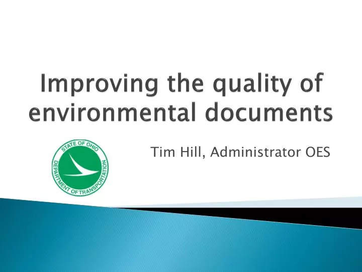 PPT - Improving the quality of environmental documents PowerPoint ...