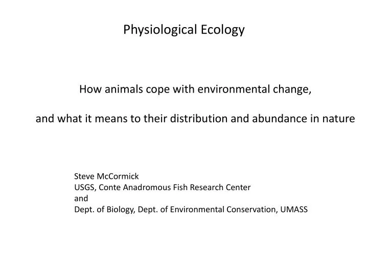 PPT - Physiological Ecology PowerPoint Presentation, free download - ID:1538091